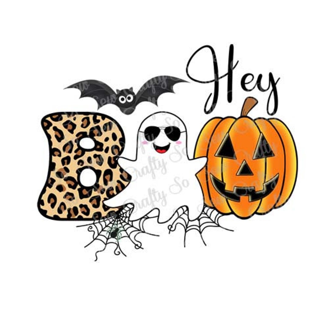 Hey Boo PNG, Halloween Boo Design, Halloween Cheetah Leopard Design PNG ...