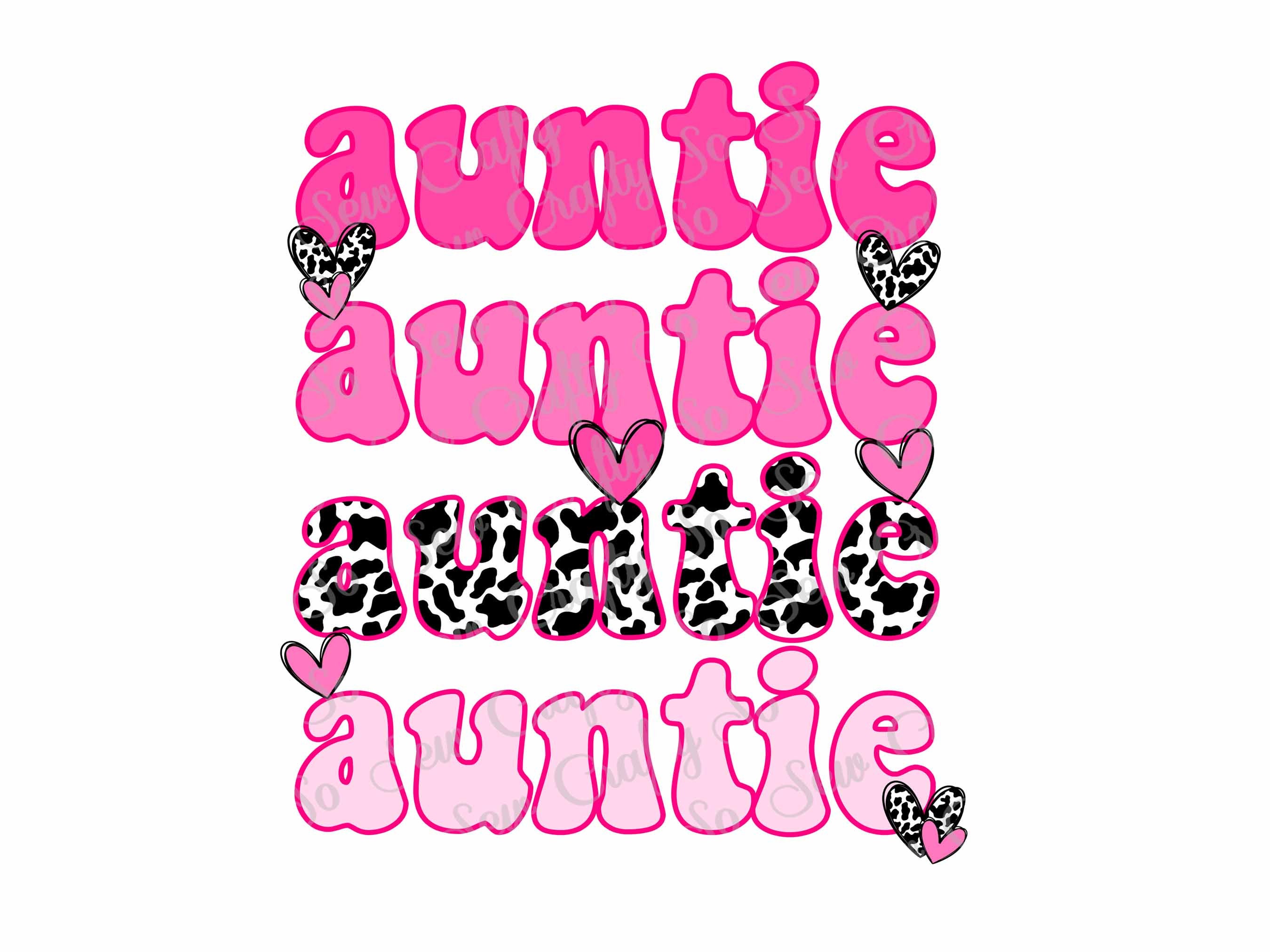 Auntie Cow Print PNG, Auntie Retro Design, Auntie PNG Design - Etsy