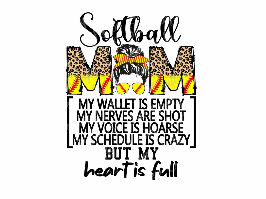 Softball Mom Design, Cheetah Leopard Softball Mom PNG, Softball Mom ...
