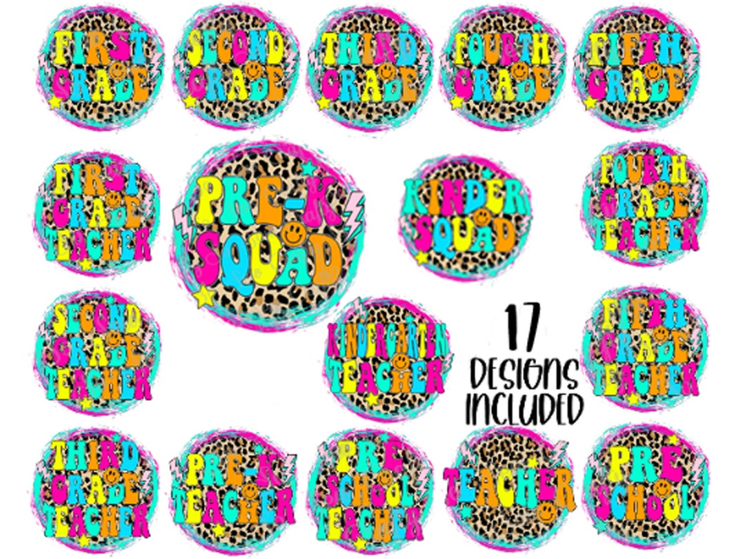 Back to School Desings, Cheetah Leopard Student Teacher Groovy PNG, 17 ...
