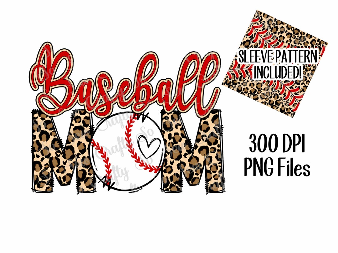 Baseball Mom Cheetah Leopard PNG, Baseball Mom Leopard Sleeve Patter ...