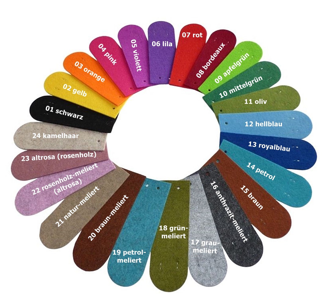 Felt Patterns & Color Samples - Etsy