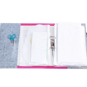 File Bag in Felt Pink-grey With DIN A4 Folder Shoulder Bag | Etsy