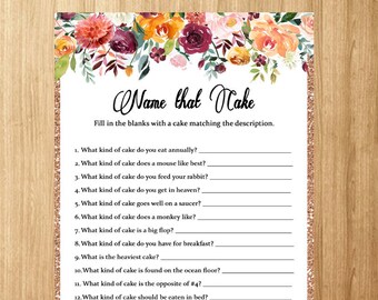 Name that cake game | Etsy