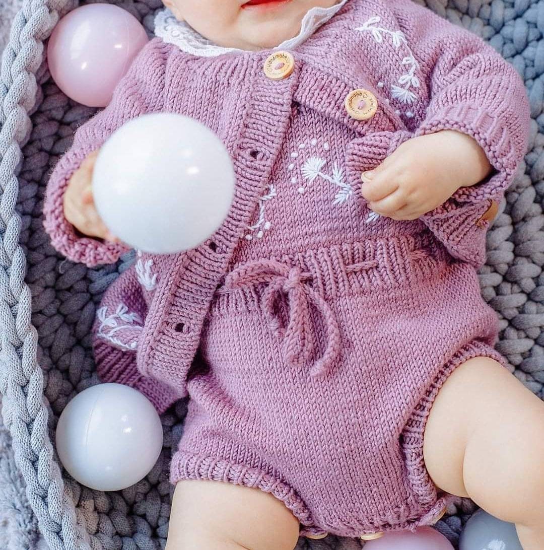Merino Wool Newborn Jacket Merino Wool Baby Romper Knitted Baby Set - Etsy