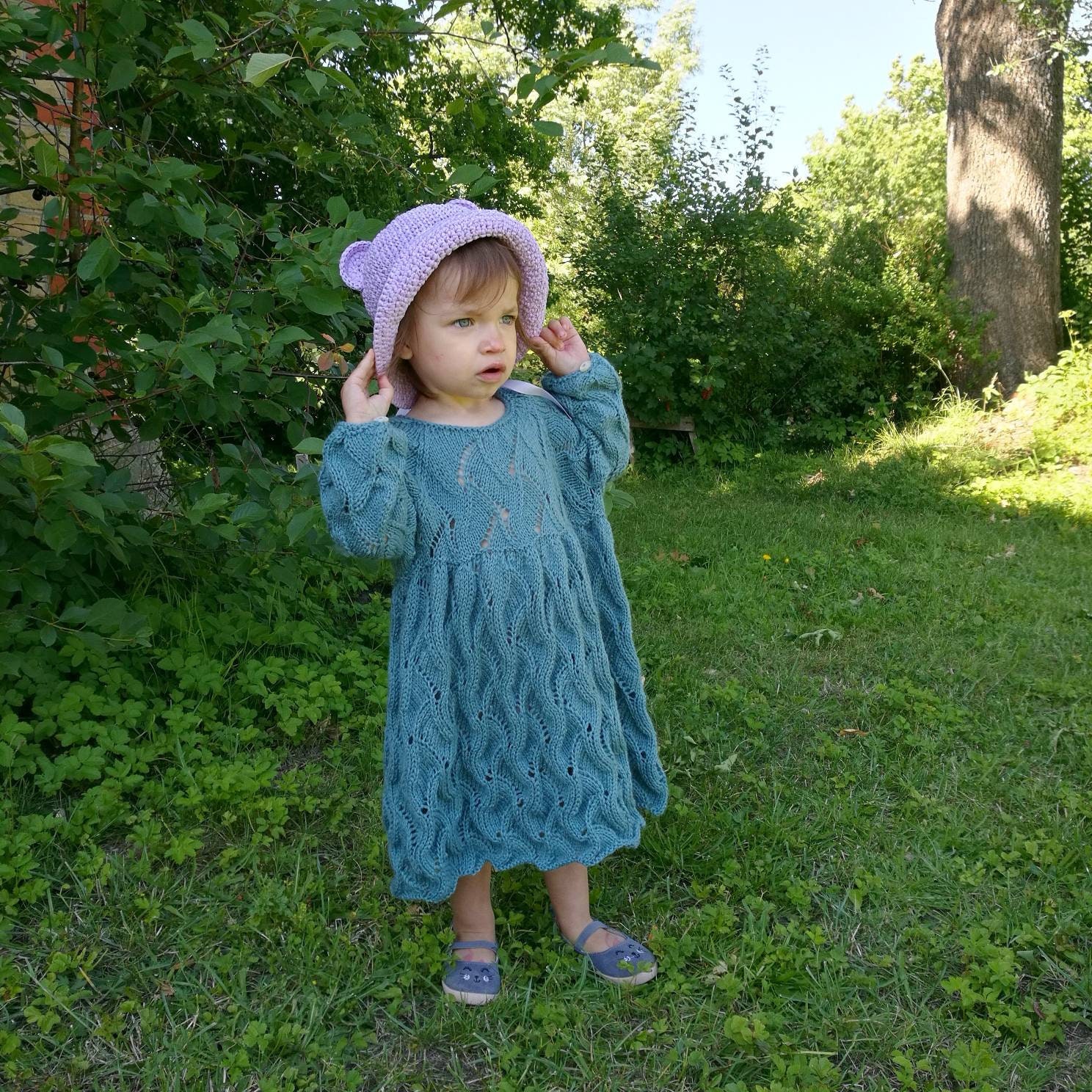 Knitted Toddler Dress Wool Baby Dress Long Sleeve Baby Dress - Etsy