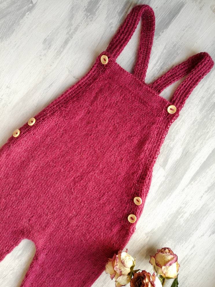 Hand Knitted Dungarees Knitted Trousers Baby Dungarees Knitted - Etsy ...