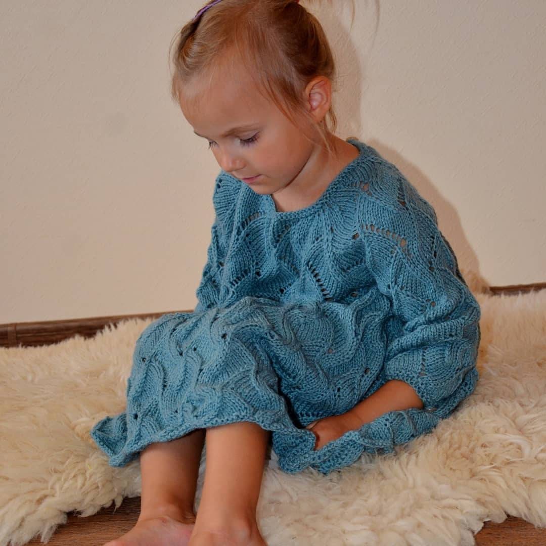 Knitted Toddler Dress Wool Baby Dress Long Sleeve Baby Dress - Etsy