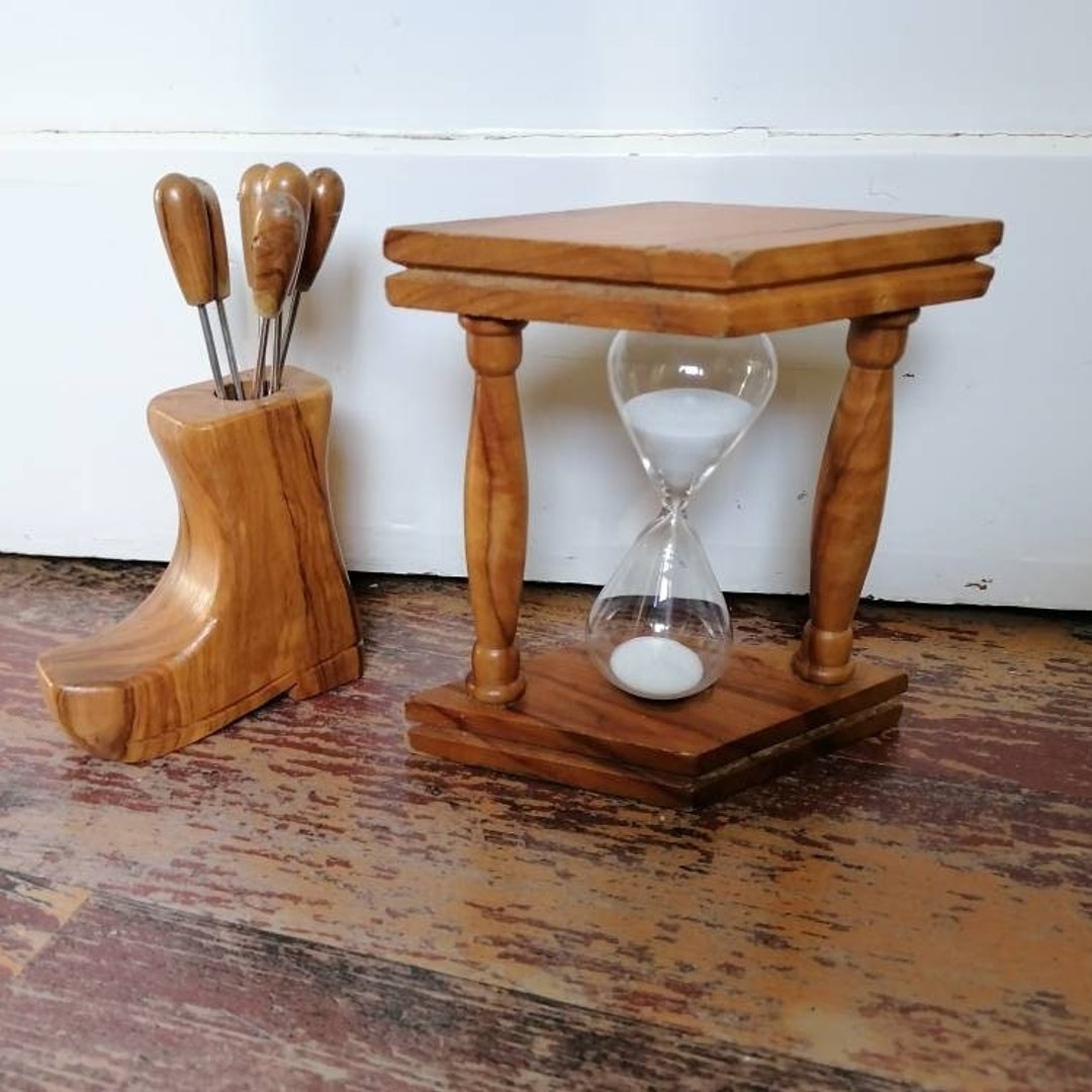 Cocktail Pieker and Hourglass Wood - Etsy