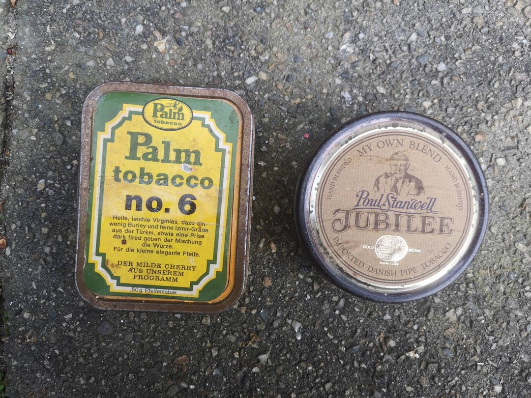 2 Small Tobacco Tins Mini Vintage Tin Cigarette Case Tin - Etsy