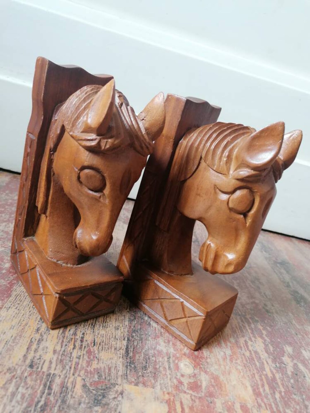 Beautiful Vintage Bookends Horses - Etsy
