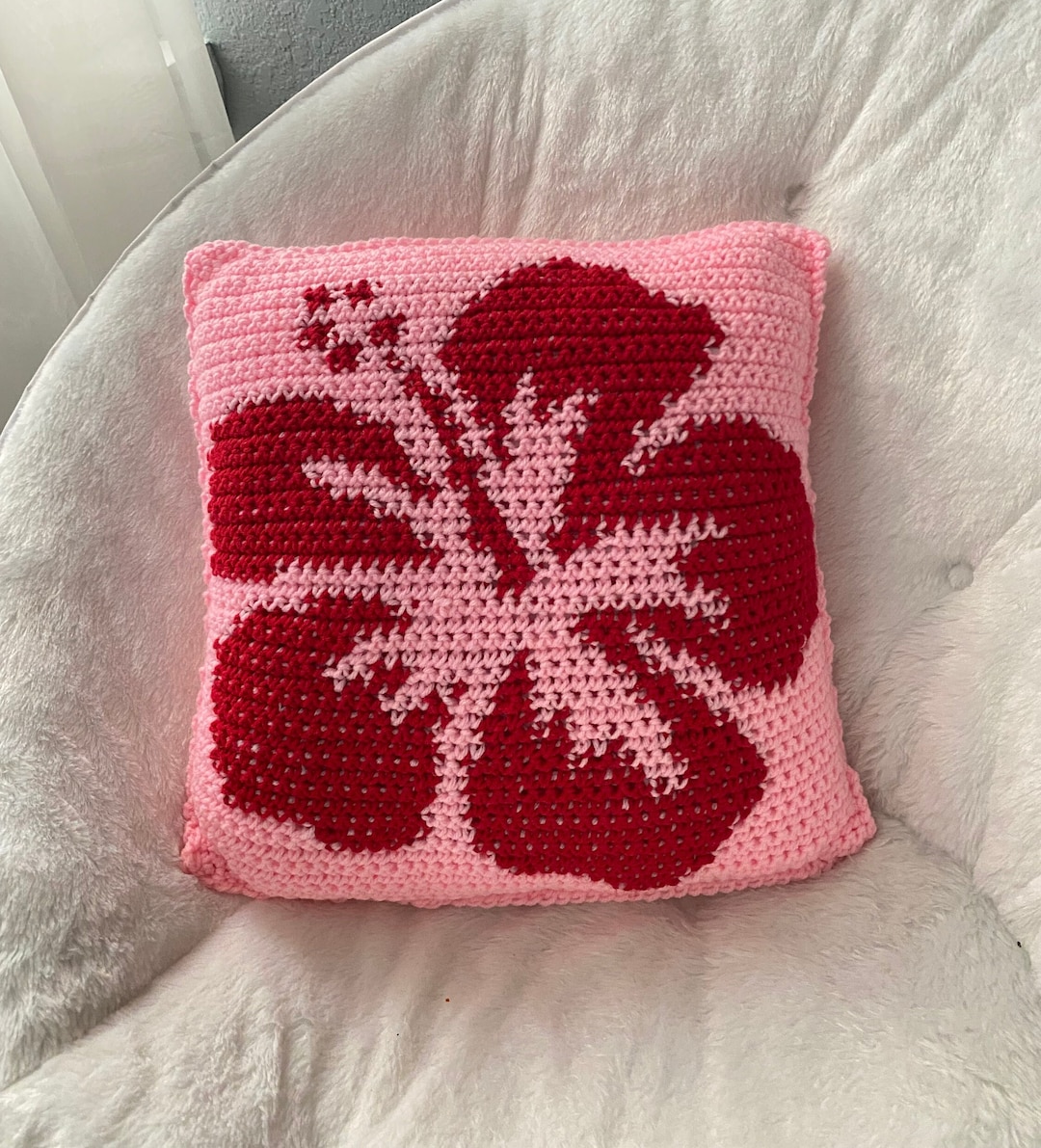 Hibiscus Flower Crochet Tapestry, Wall Hanging, Pattern Graph | PDF ...