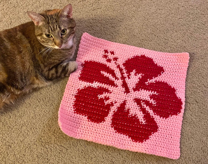 Hibiscus Flower Crochet Tapestry, Wall Hanging, Pattern Graph | PDF ...