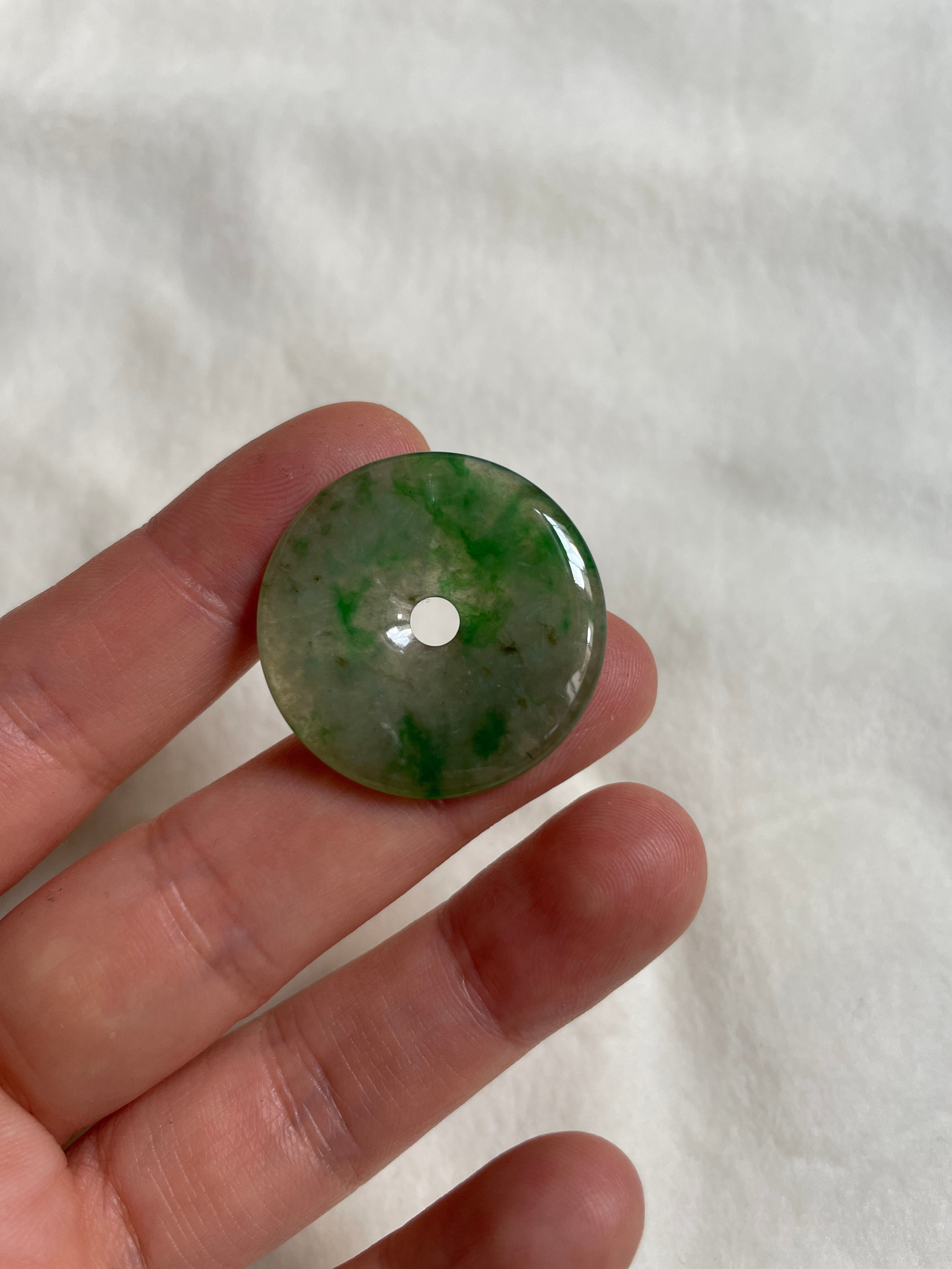 30mm Donut Jade Pendant Grade A Jadeite Translucent Safe - Etsy