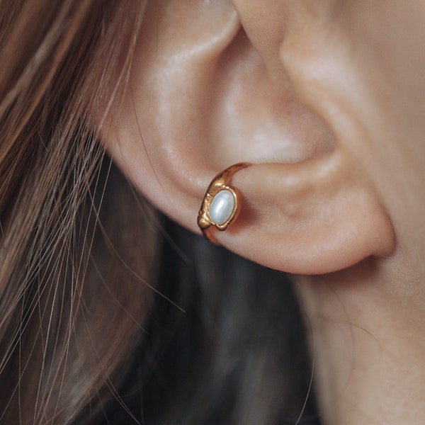 Pearl Ear Cuff - Etsy