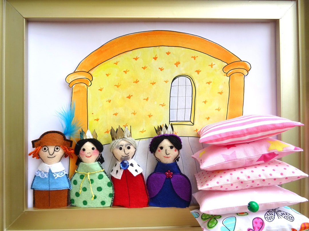 Princess and the Pea, Fairytale Game With Finger Puppets - Etsy