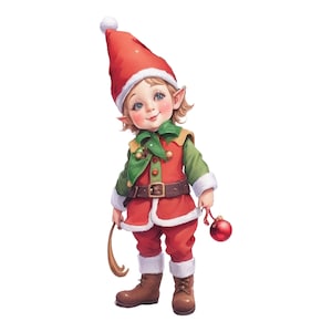 Iron-on Patch Christmas Winter Santas Elves Various Designs ELF00001 ...