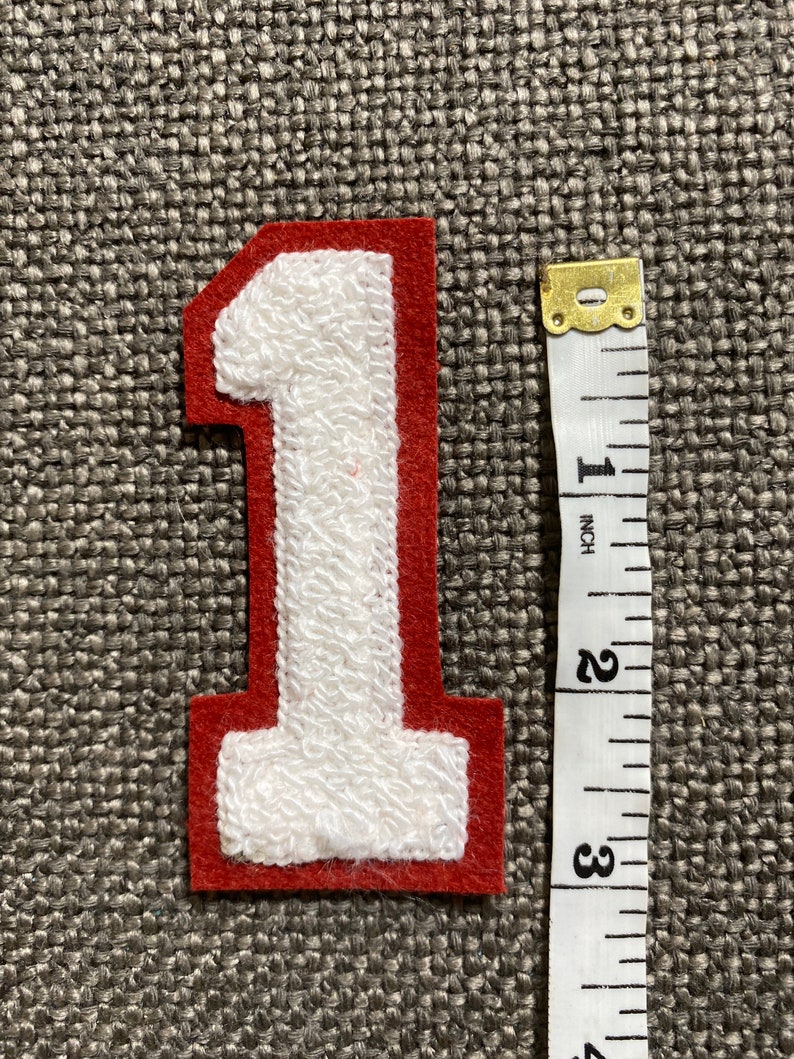 Chenille number 1 patch | Etsy