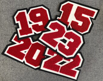 Scarlet Red/white 6 Chenille Varsity Letterman Letter Patches - Etsy