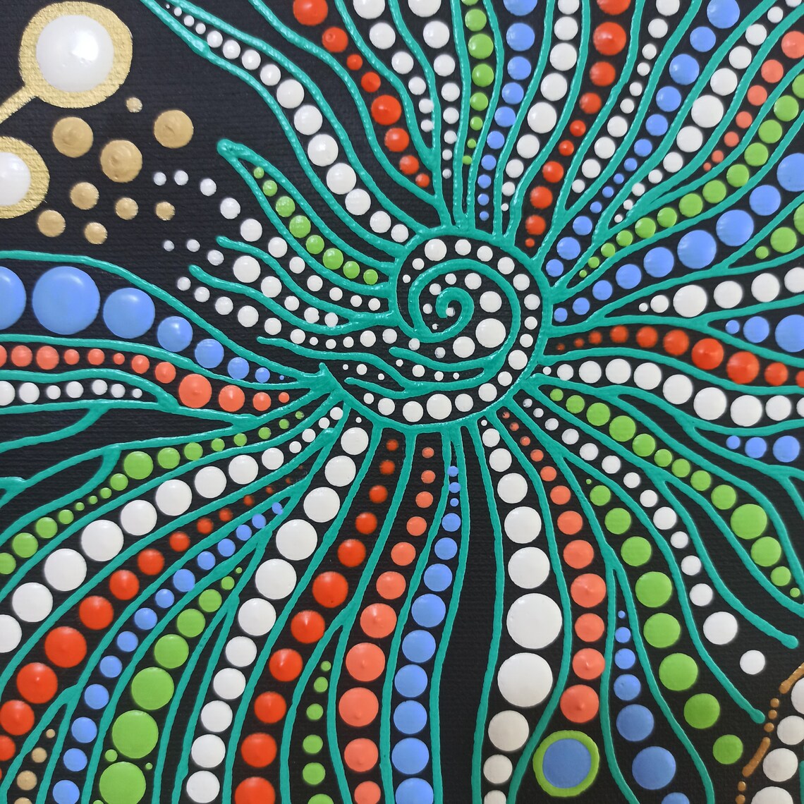 Ammonite Shell Painting, Nautilus Shell Art, Underwater Life Art, Coral ...