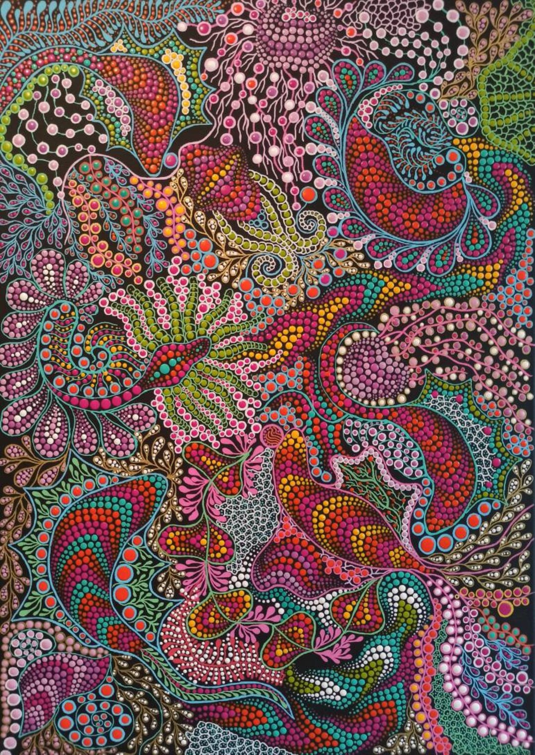 Psychedelic Art, Dot Art, Trippy Art, Seascape, Ocean Creatures, Corals ...