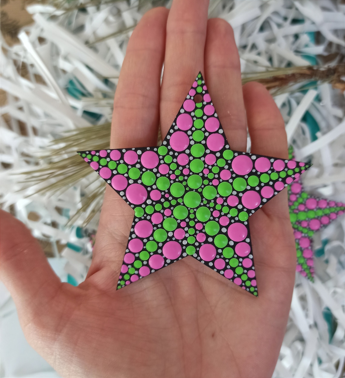 Set of 3 Christmas Tree Ornament in Star Shape Christmas - Etsy