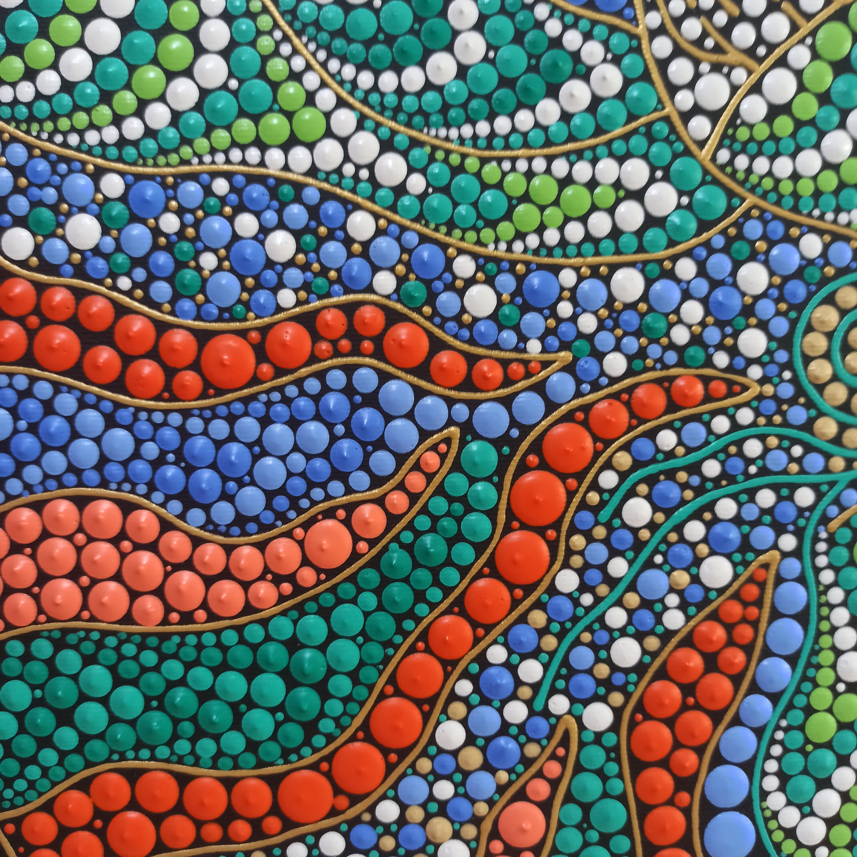 Ammonite Shell Painting, Nautilus Shell Art, Underwater Life Art, Coral ...