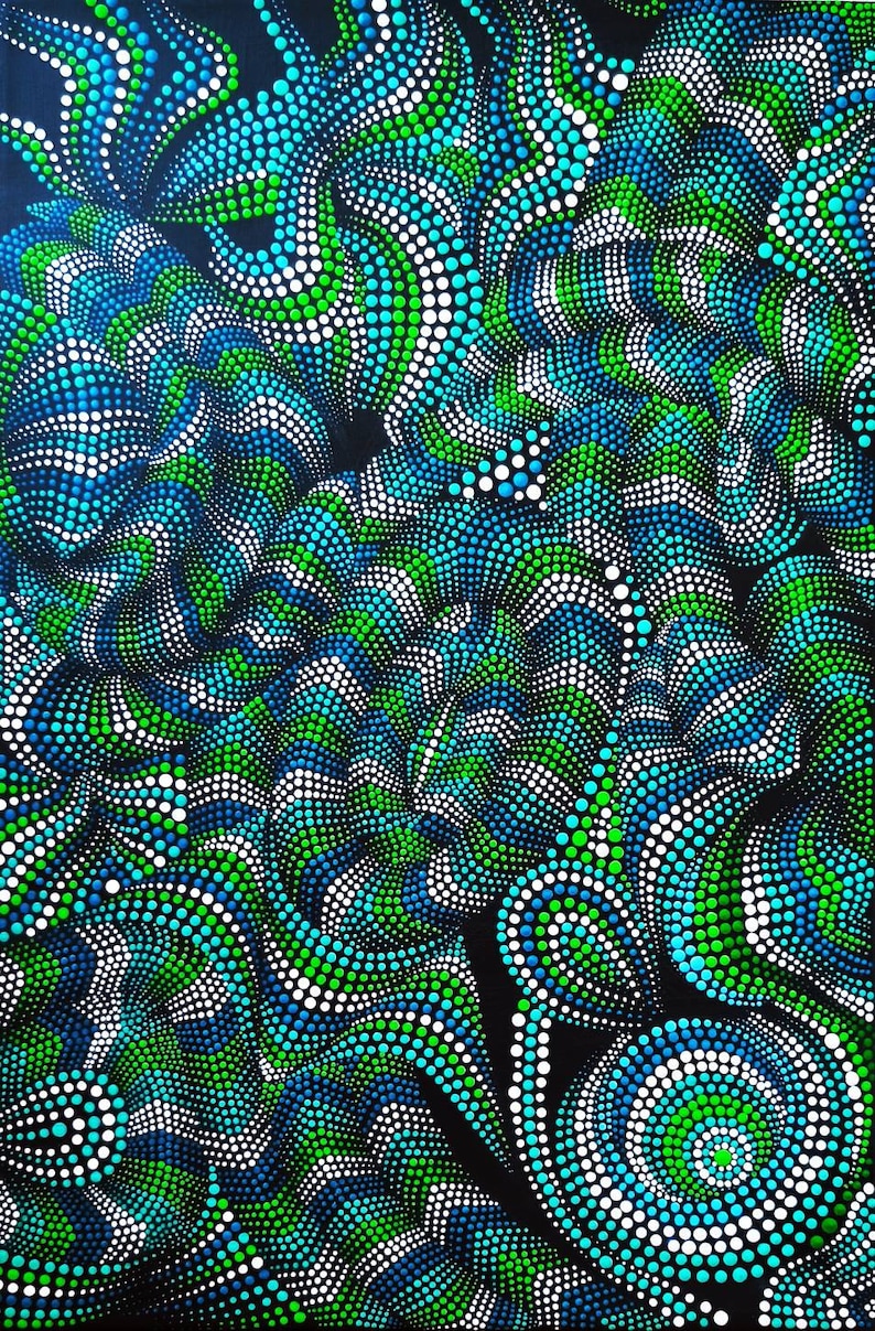 Acrylic Painting. 4060 Cm. Dot Painting. Abstract Painting. - Etsy