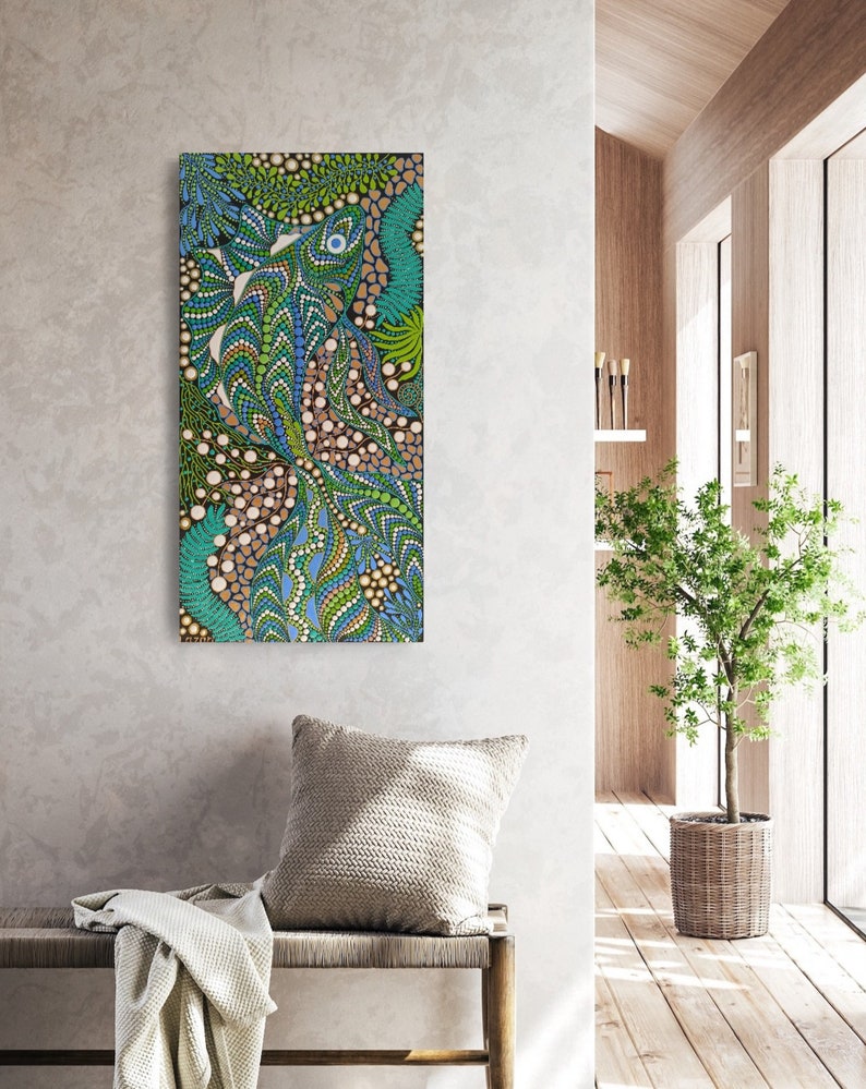 Big Fish Original Painting, Coral Reef Art, Underwater World Art, Sea ...