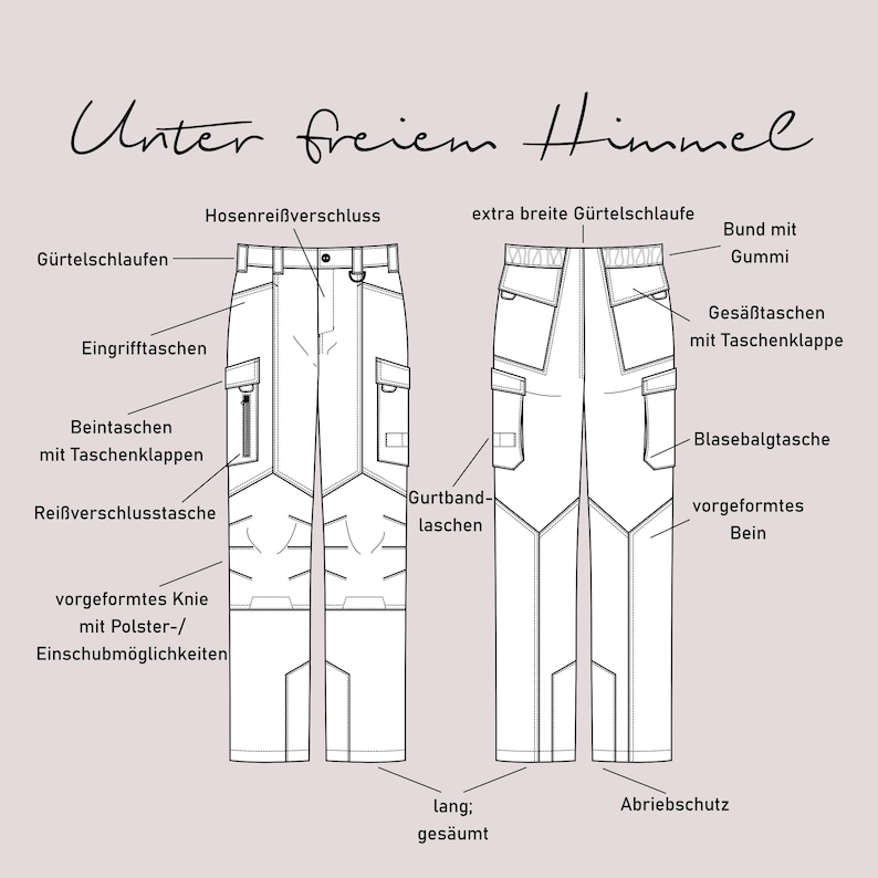 PDF Sewing Pattern for Women's Outdoor/hiking Trousers, Sizes 32-54 ...