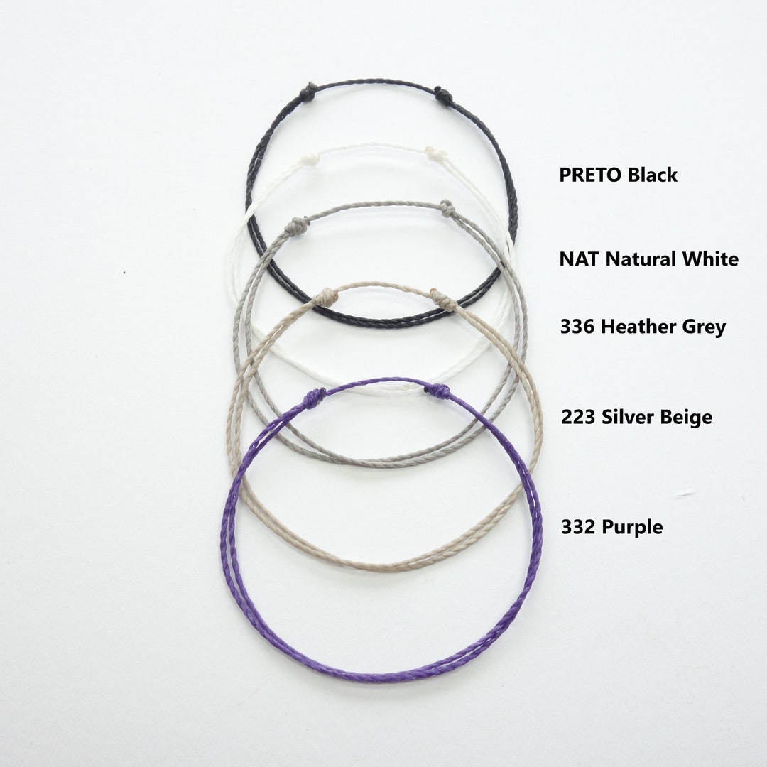 Handmade Minimalist Black String Bracelet Men and Women. Adjustable ...