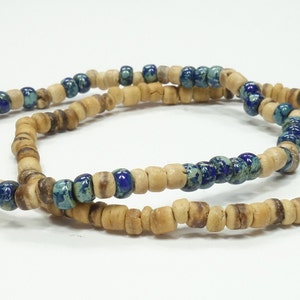 Wooden Beaded Bracelet Set. Coconut Shell Bracelets. Coconut Shell ...