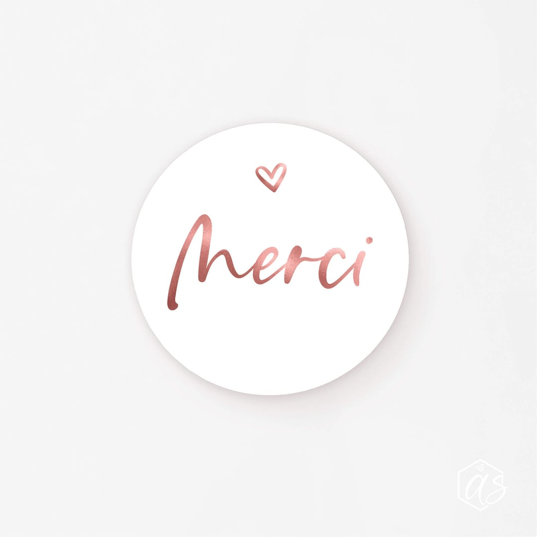 Merci Sticker colour - Etsy