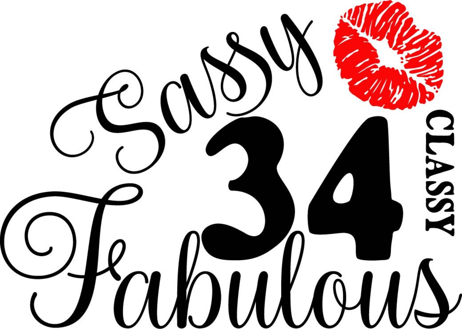 34 and fabulous svg fabulous at 34 svgHappy birthday 34 | Etsy