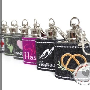 Flachmann Filz Geschenk Jäger Junggesellenabschied Wanderer Volksfest ...