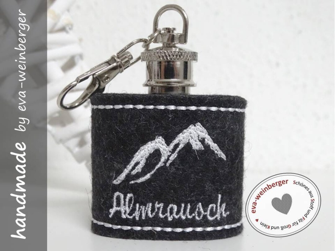 Flachmann Filz Geschenk Jäger Junggesellenabschied Wanderer Volksfest ...