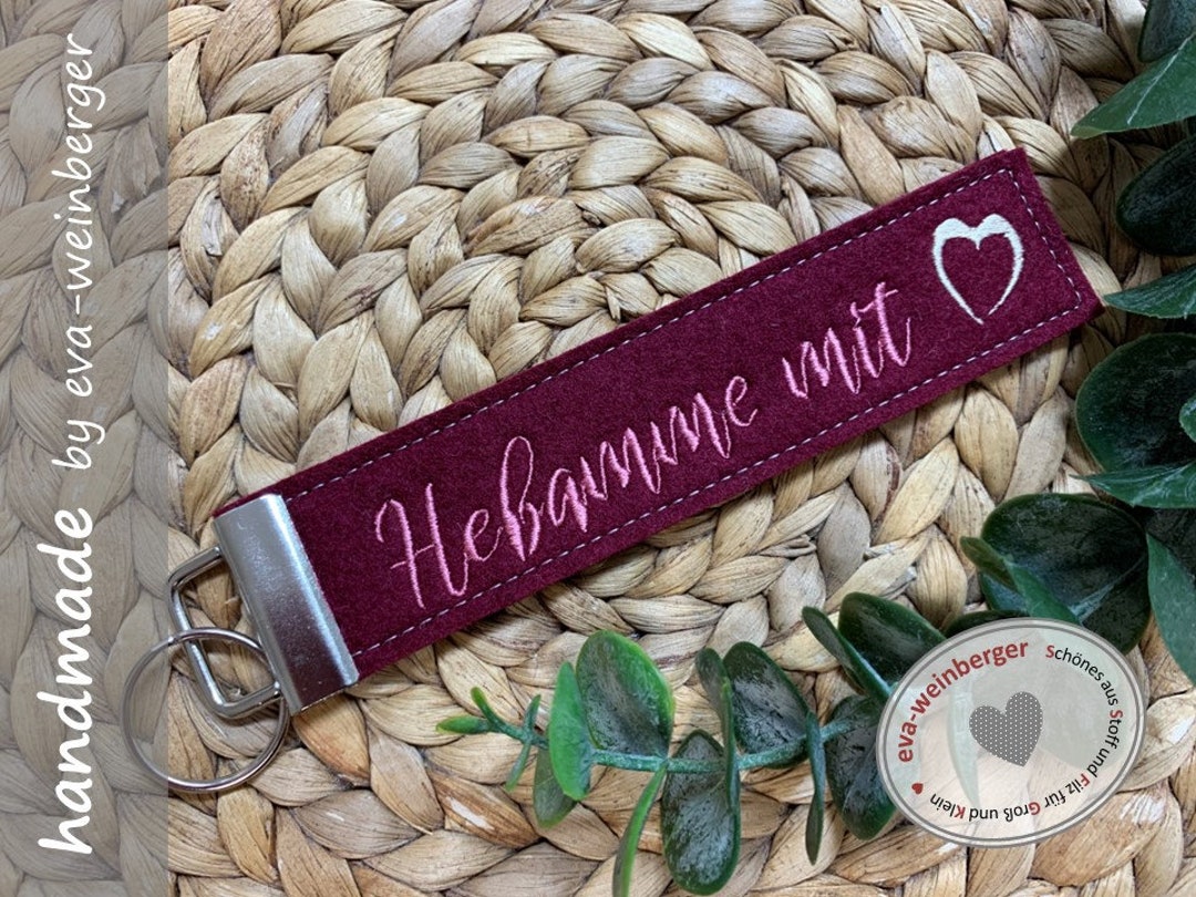 Keyring Midwife With Heart Gift Felt Farewell Gift Kindergarten Day ...