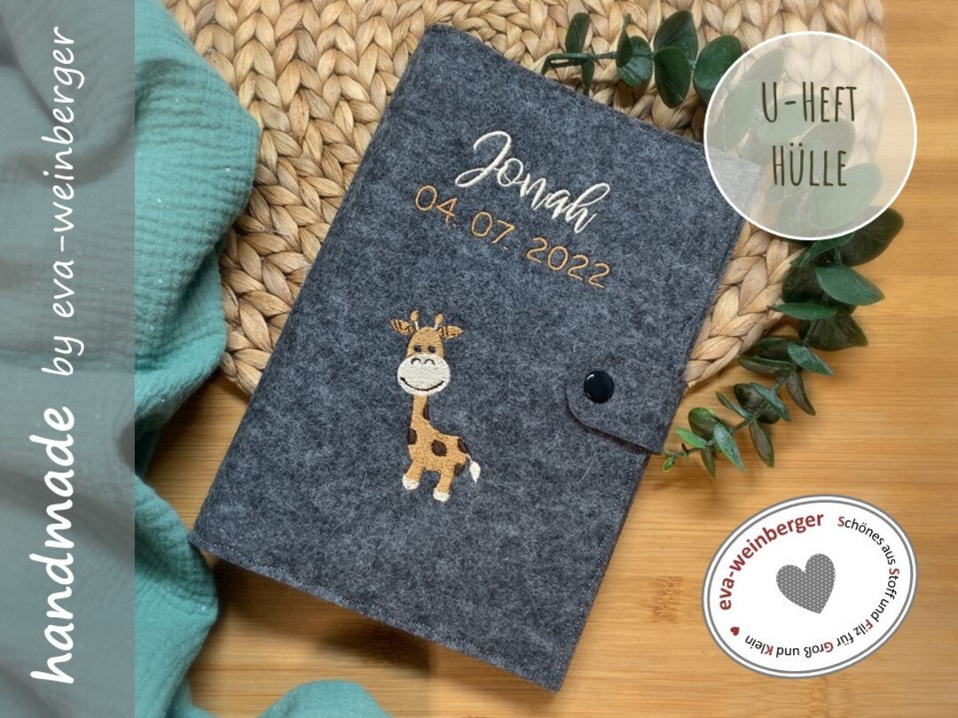 U Booklet Cover Giraffe With Name Examination Booklet Cover Gift for ...