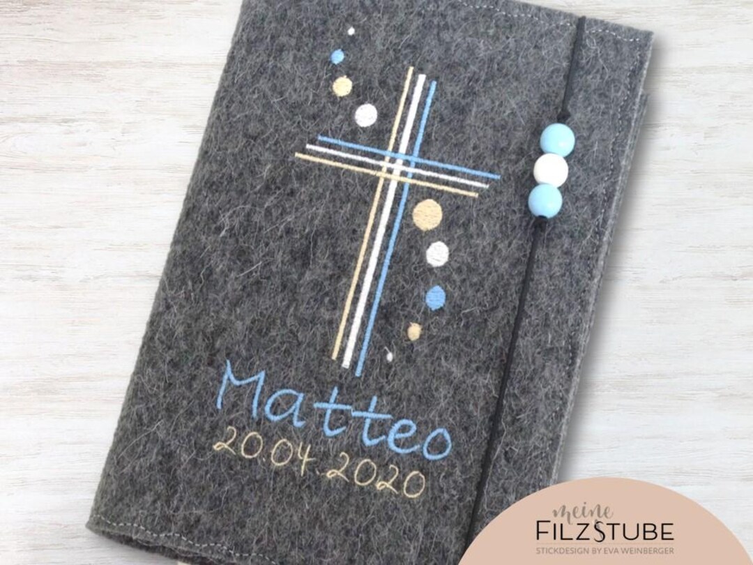 Hymn Book Cover Felt With Name Hymn Book Cover Gift for Communion ...