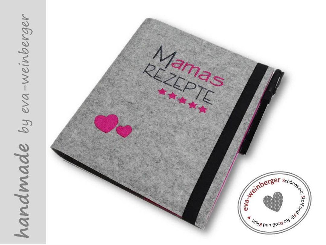 Recipe Folder A5 Felt Mom's Recipes - Etsy