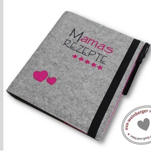 Recipe Folder A5 Felt Mom's Recipes - Etsy