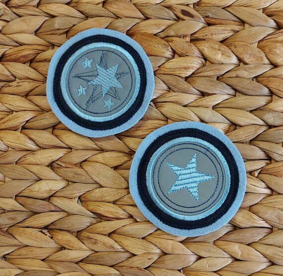 Set of 2 Reflective Velcro Patches Star Stars School Rancher | Etsy