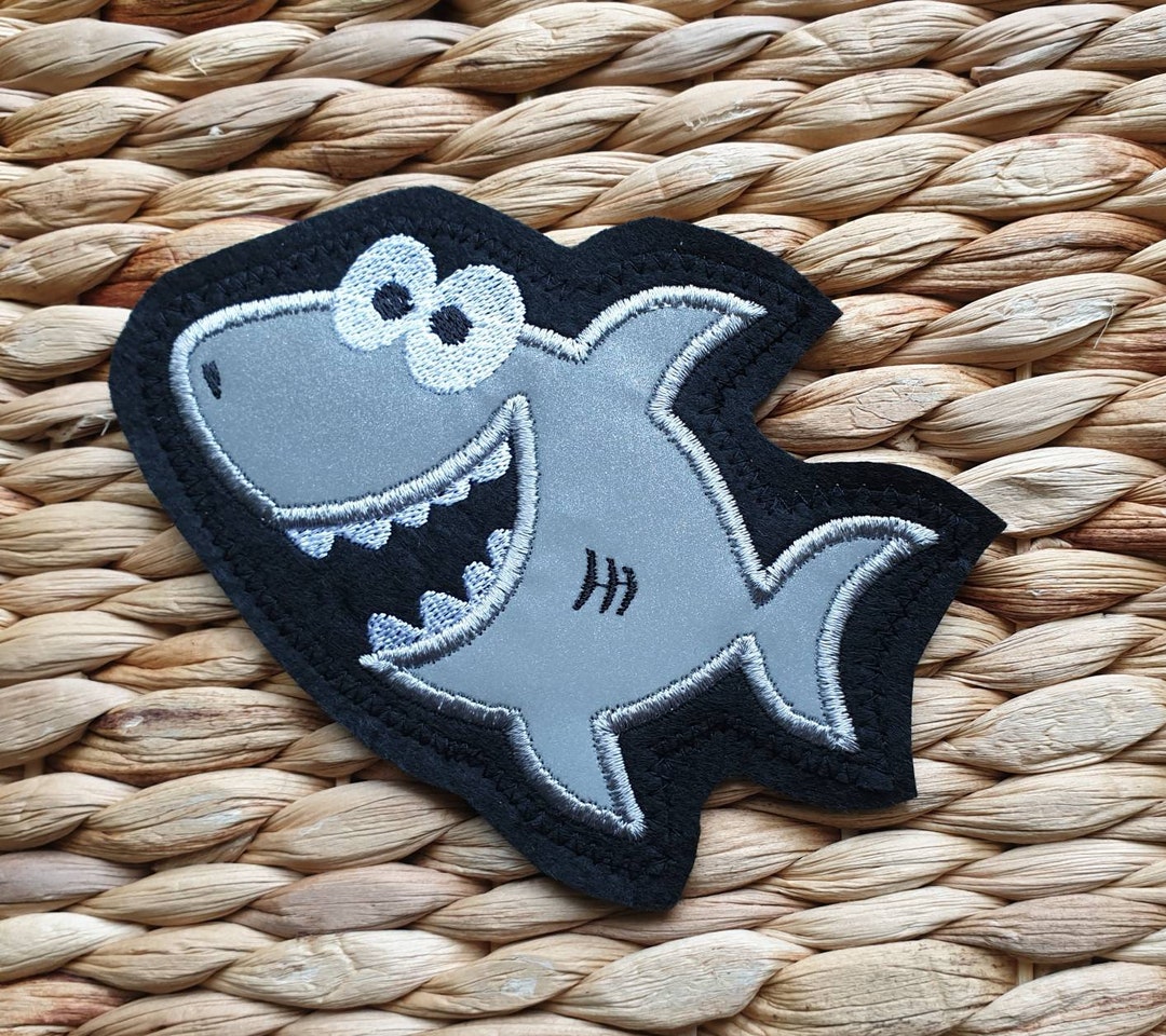 Reflektierender Klett Patch Hai Schulranzen Reflektor Einschulung Schultüte Klettbild Ranzen - Etsy
