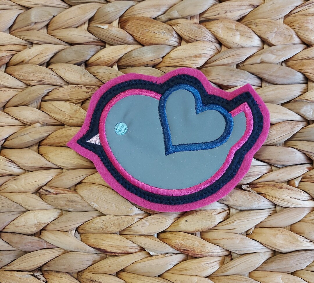 Reflektierender Klett Patch Vögelchen Vogel Schulranzen Reflektor Einschulung Schultüte ...