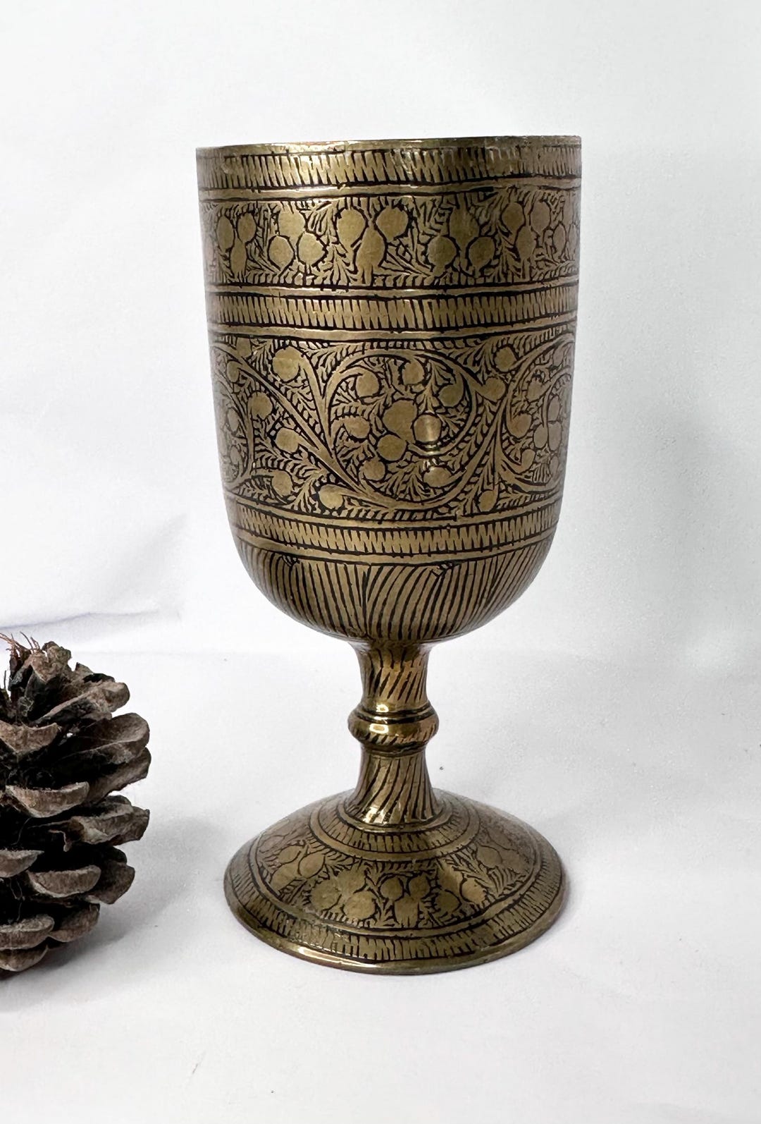 Brass Goblet, Vintage Alter, Chalice, Blessing Cup, Rituals Blessing ...