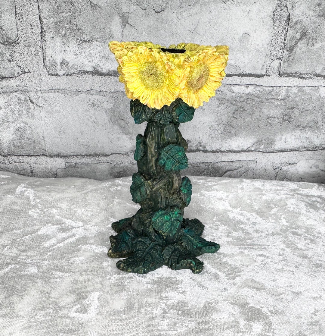 Sunflower Candle Holder, Hand Painted, Altar Décor, Summer Rituals ...