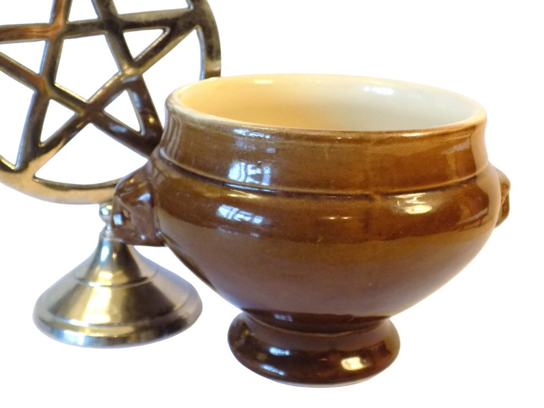 Handmade Ceramic Ritual Chalice: Vintage Mead Cup With Animal Handles ...