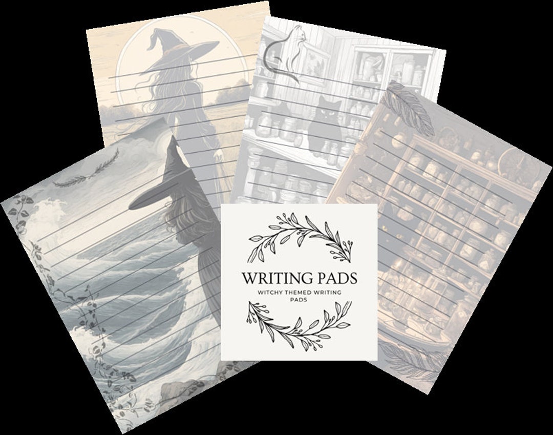 Writing Pad, Witchy Pages for Letters, Grimoires, Notes Printable Pages ...