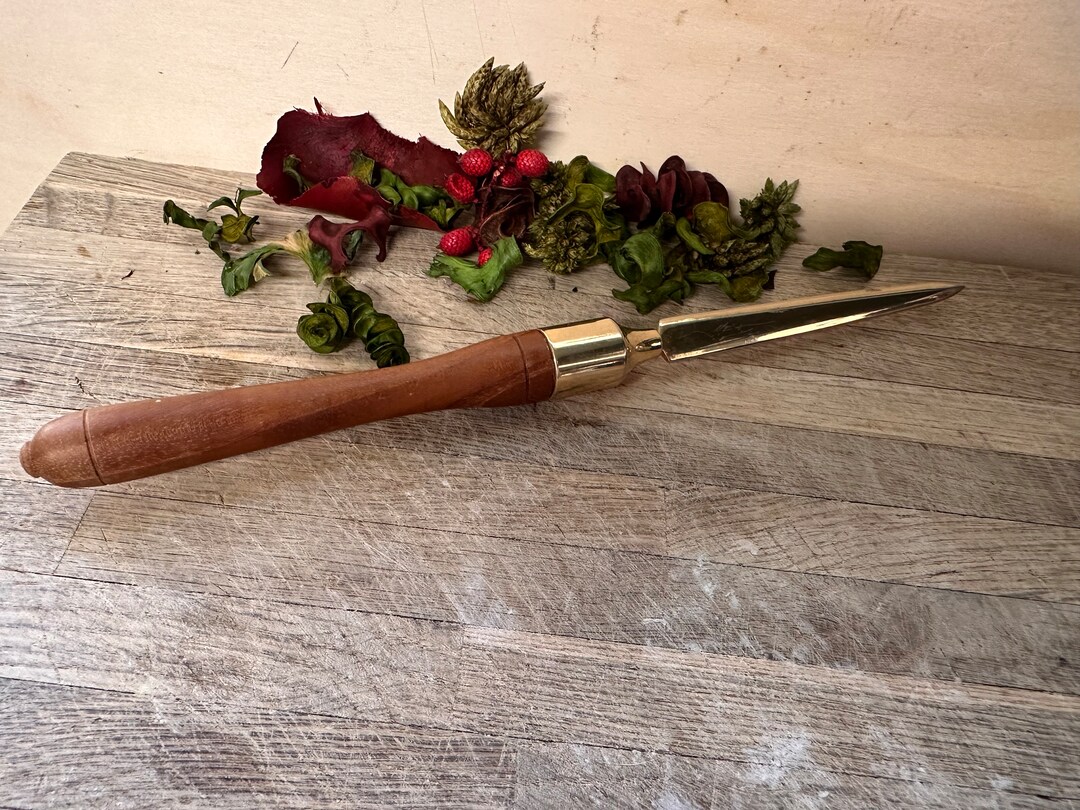 Brass & Wood, Athame, Altar Wand, Athame, Magic Wand, Ritual Wand ...