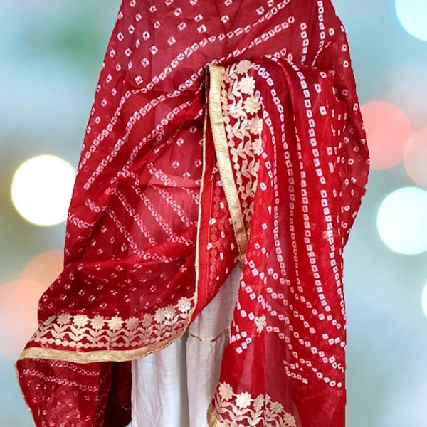 Bridal Red Dupatta - Etsy